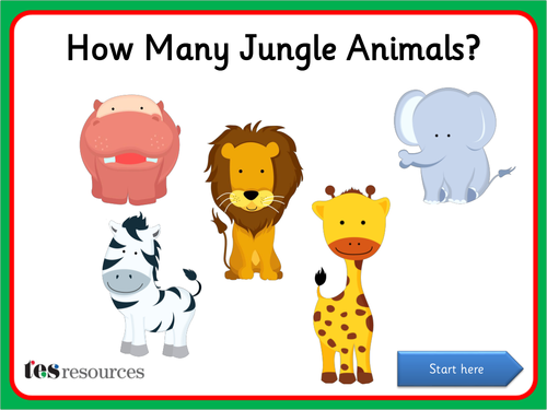 How Many Jungle Animals? IWB activity | Teaching Resources