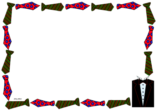 Father's Day Themed Lined Paper and Pageborders | Teaching Resources