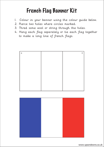 French Flag Banner Kit | Teaching Resources