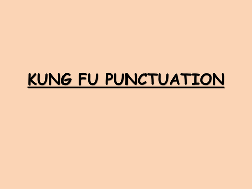 Kung Fu Punctuation | Teaching Resources
