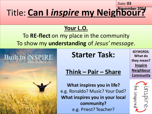 Year 6 to 7 Welcome to RE Lesson | Teaching Resources