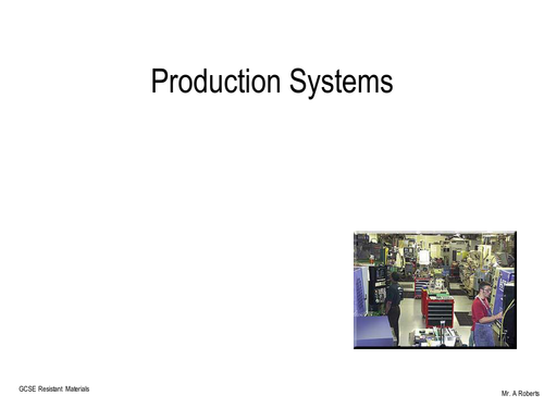 Production Systems Teaching Resources