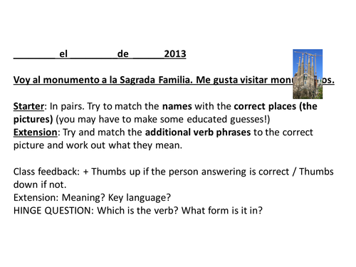 The city - Barcelona; KS3 Spanish | Teaching Resources