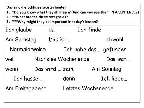 KS4 German speaking: Just A Minute! | Teaching Resources