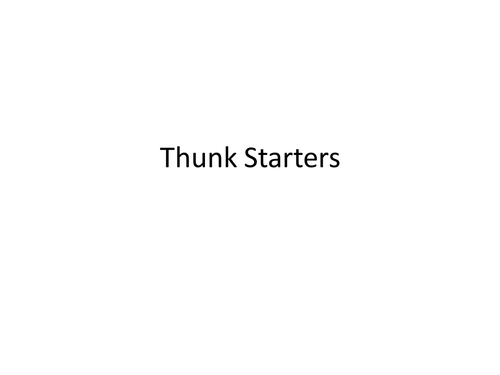 Thunks: Question / thinking starters | Teaching Resources