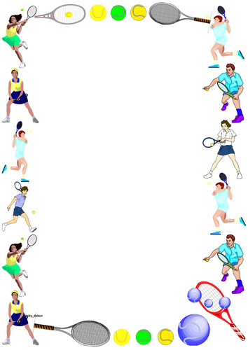 Tennis Themed Lined Paper and Pageborders | Teaching Resources