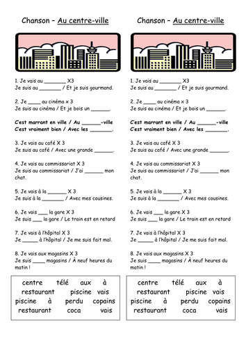 Expo 1 Module 4 - On va en ville - Units 1-5 | Teaching Resources
