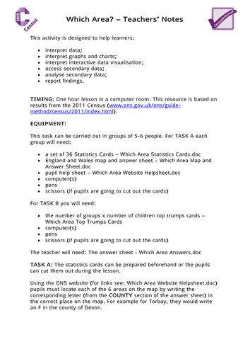 Which area? | Teaching Resources