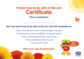 Sun safety with Sunshine Sam | Teaching Resources