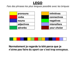 LEGO sentence lengthening: writing + speaking | Teaching Resources