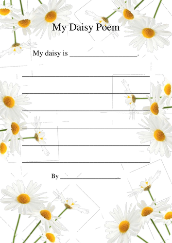 Daisy poem writing frames | Teaching Resources