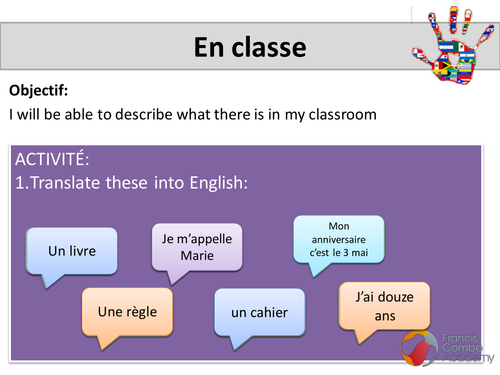 Bienvenue! Introduction to French Year 7 | Teaching Resources