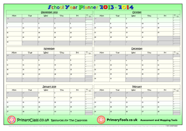 2013 - 2014 Calendar/Year Planner | Teaching Resources