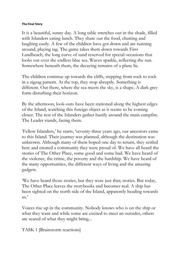 Rites of Passage using The Island Part 3: KS4 RE | Teaching Resources