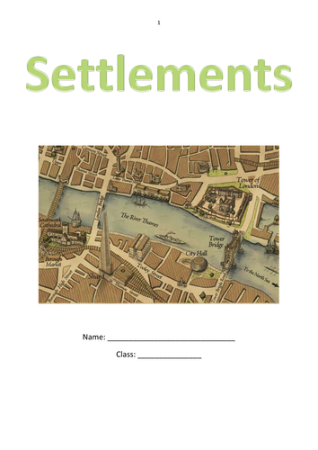 Settlements: Geography KS3 KS4 | Teaching Resources