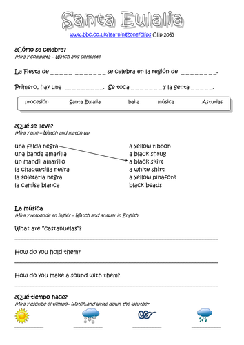 Fiestas: KS3 Spanish worksheets | Teaching Resources