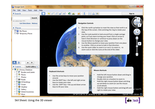 Google Earth Skills Sheets | Teaching Resources