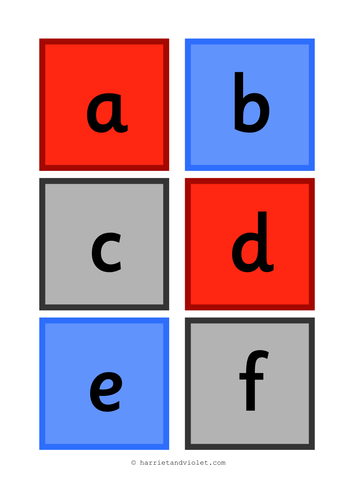 Instant Display Lettering Red, Grey and Biue | Teaching Resources