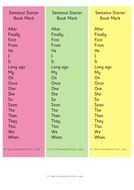 Sentence Starter Book Mark | Teaching Resources