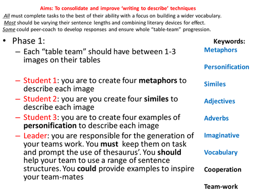 Developing Metaphors, Similes and Personification | Teaching Resources