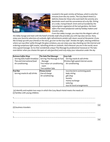 Cambridge 9395 Travel and Tourism | Teaching Resources