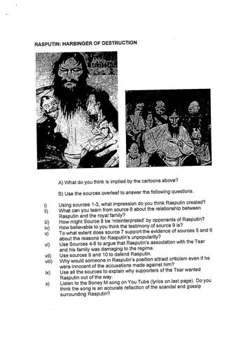 Rasputin and the Russian Revolution | Teaching Resources