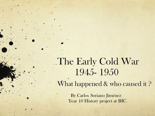 The Early Cold War 1945 to 1950 | Teaching Resources