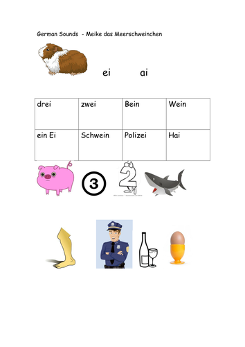 German Sounds ei and ai | Teaching Resources