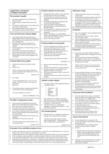 OCR Religious Studies B | Teaching Resources