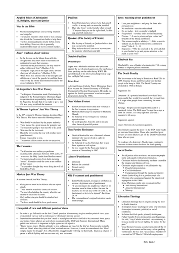 OCR Religious Studies B | Teaching Resources