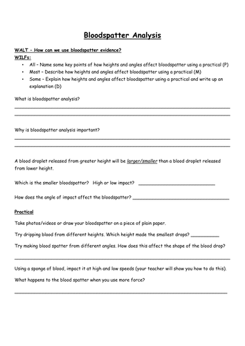BTEC Level 2 - Unit 13 (Forensics) Assignment 2+3 | Teaching Resources