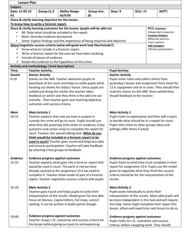 BTEC Level 2 - Unit 13 (Forensics) Assignment 4 | Teaching Resources