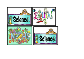 Visual timetable; subject labels | Teaching Resources