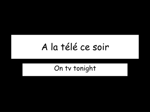 TV genres: French lesson, vocabulary | Teaching Resources