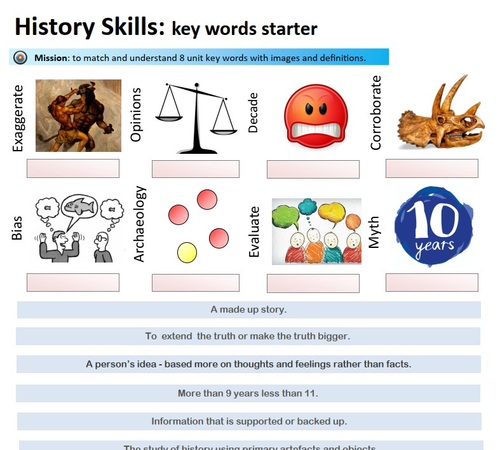 History Skills Complete Unit Introduction | Teaching Resources