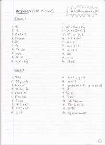 Y11 Higher (C/B Grade) Homework Sheets by paulcollins - UK Teaching ...
