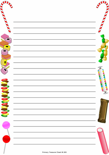 Candy Store themed border - narrow lined. | Teaching Resources