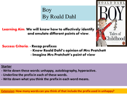 Boy - Roald Dahl. Creative Writing | Teaching Resources