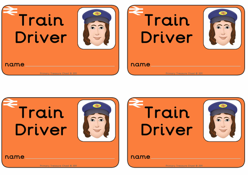 Train Driver Badges | Teaching Resources