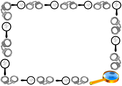 Handcuffs and Spyglass Lined Paper and Pageborders | Teaching Resources