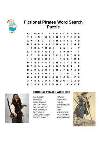 Pirate wordsearch | Teaching Resources