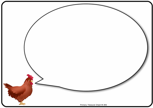 The Little Red Hen' speech Bubble Worksheets | Teaching Resources