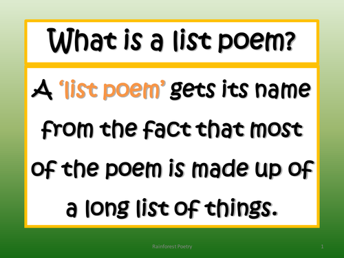 Rainforest Poetry by Alice K - Teaching Resources - TES