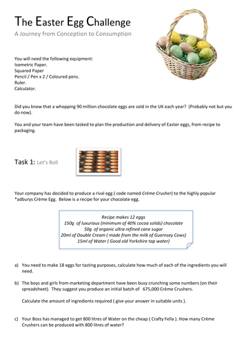 Easter Egg Challenge EOT revision | Teaching Resources