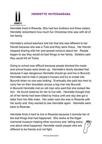 Easy Read Life Stories - for SEN lessons HMD 2014 | Teaching Resources