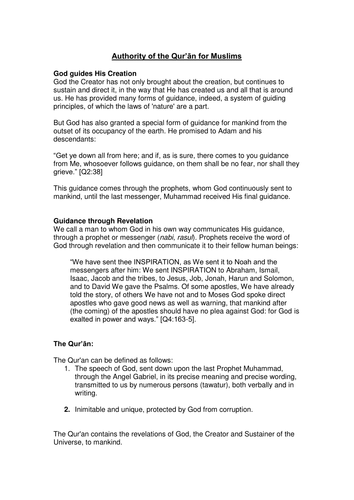 Revision Cards and Worksheets for RE: Islam | Teaching Resources