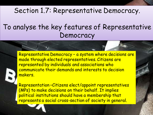 Representative Democracy | Teaching Resources