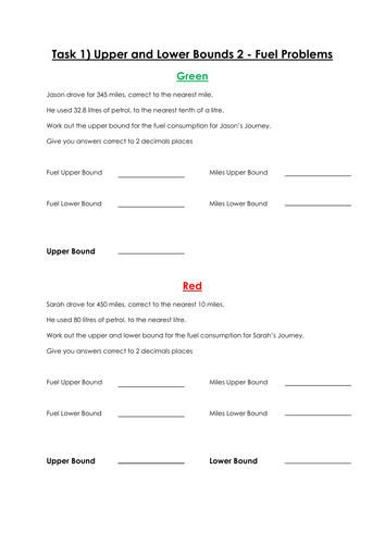 Upper and Lower Bounds Calculations Grade A | Teaching Resources Upper and Lower Bounds Calculations Grade A | Teaching Resources