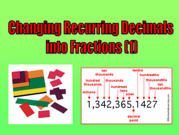 Changing Recurring Decimals into Fractions | Teaching Resources