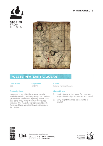 Pirate Images - Atlantic Chart | Teaching Resources